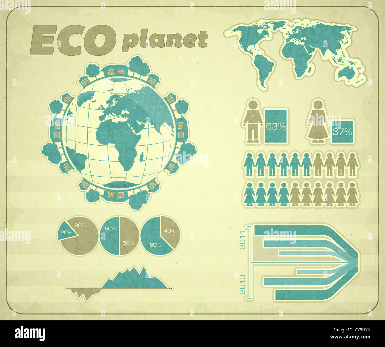 Eco concept pie chart infographic hi-res stock photography and images ...