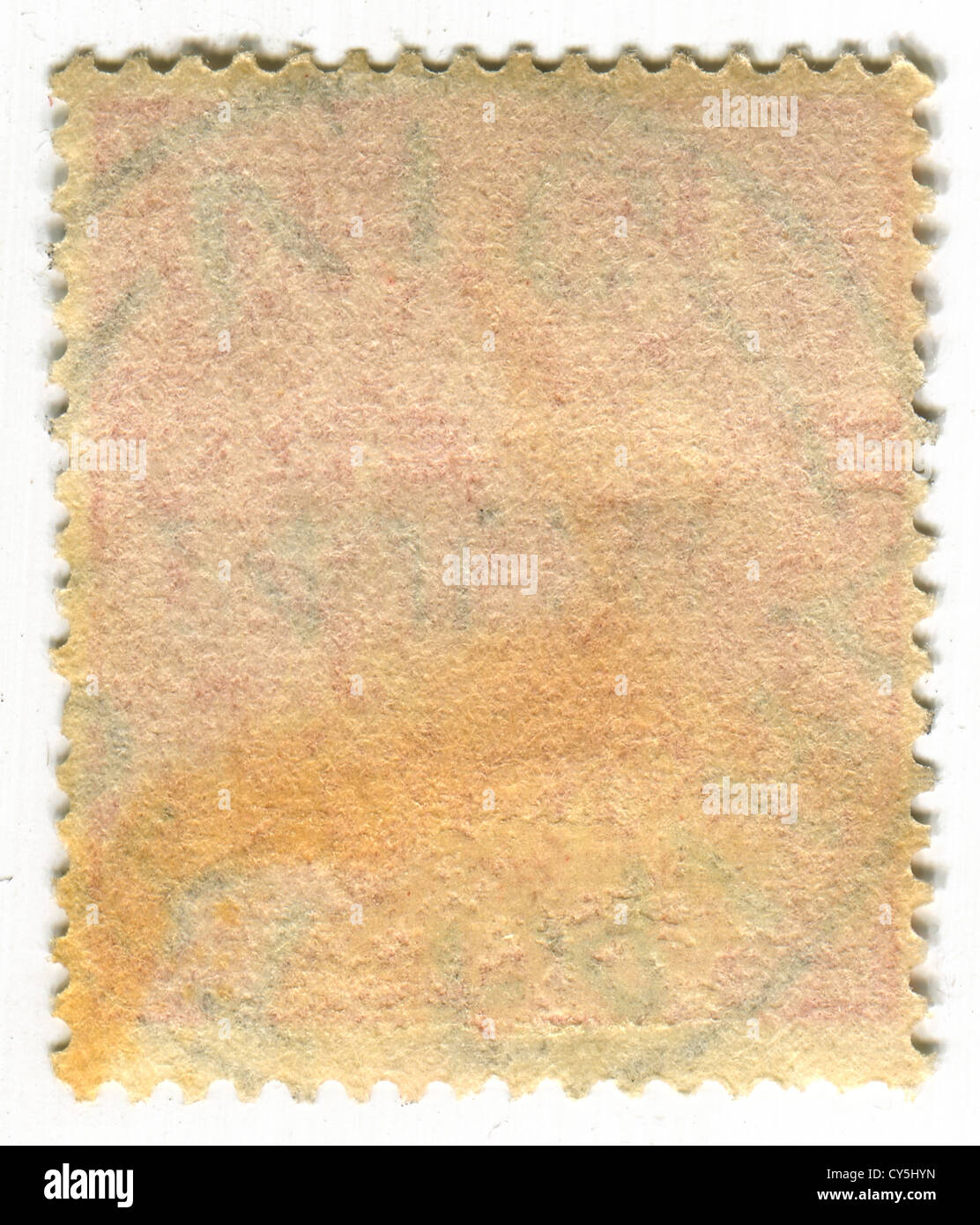 The reverse side of a postage stamp Stock Photo - Alamy