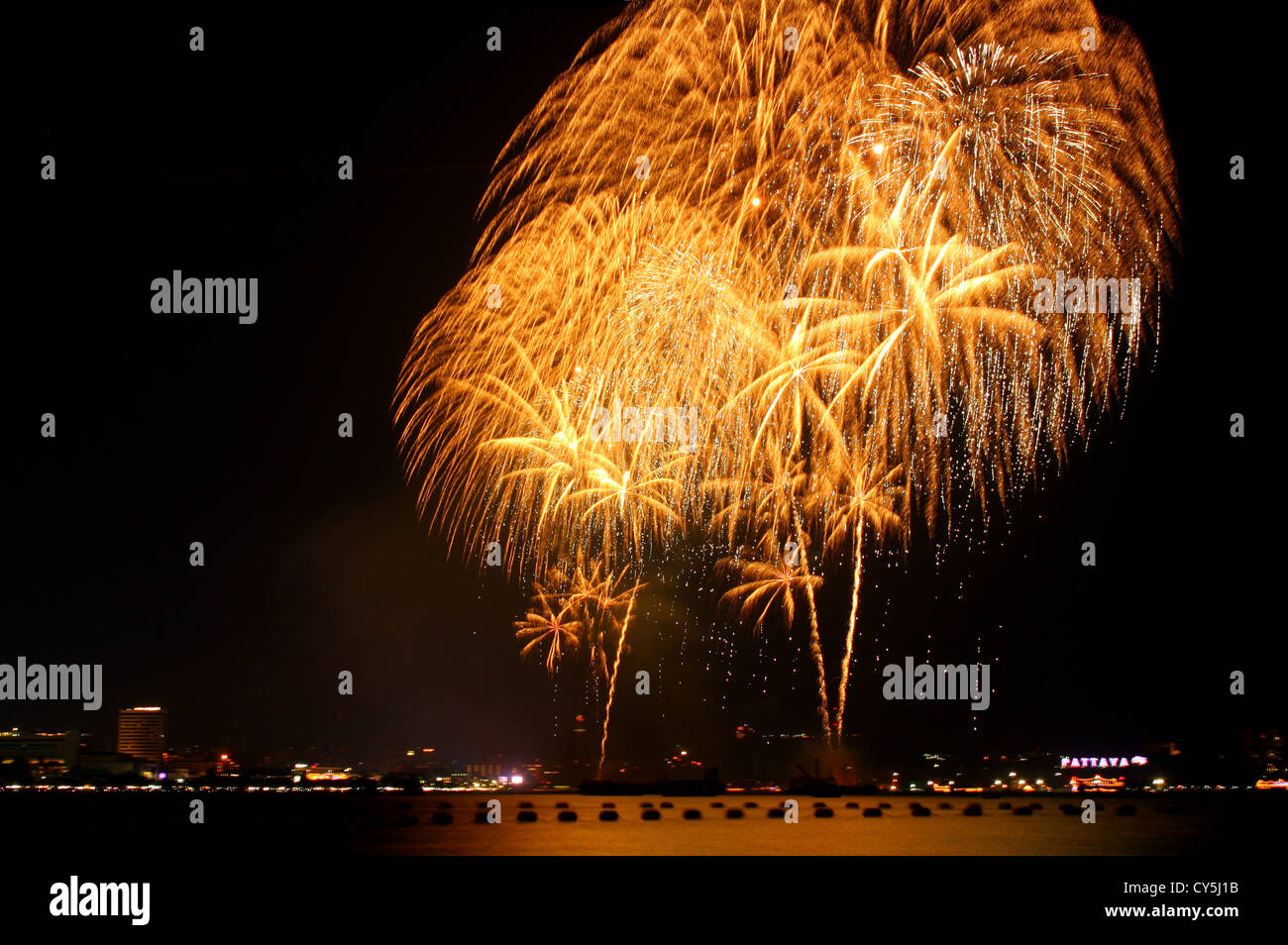 Firework at night Stock Photo - Alamy