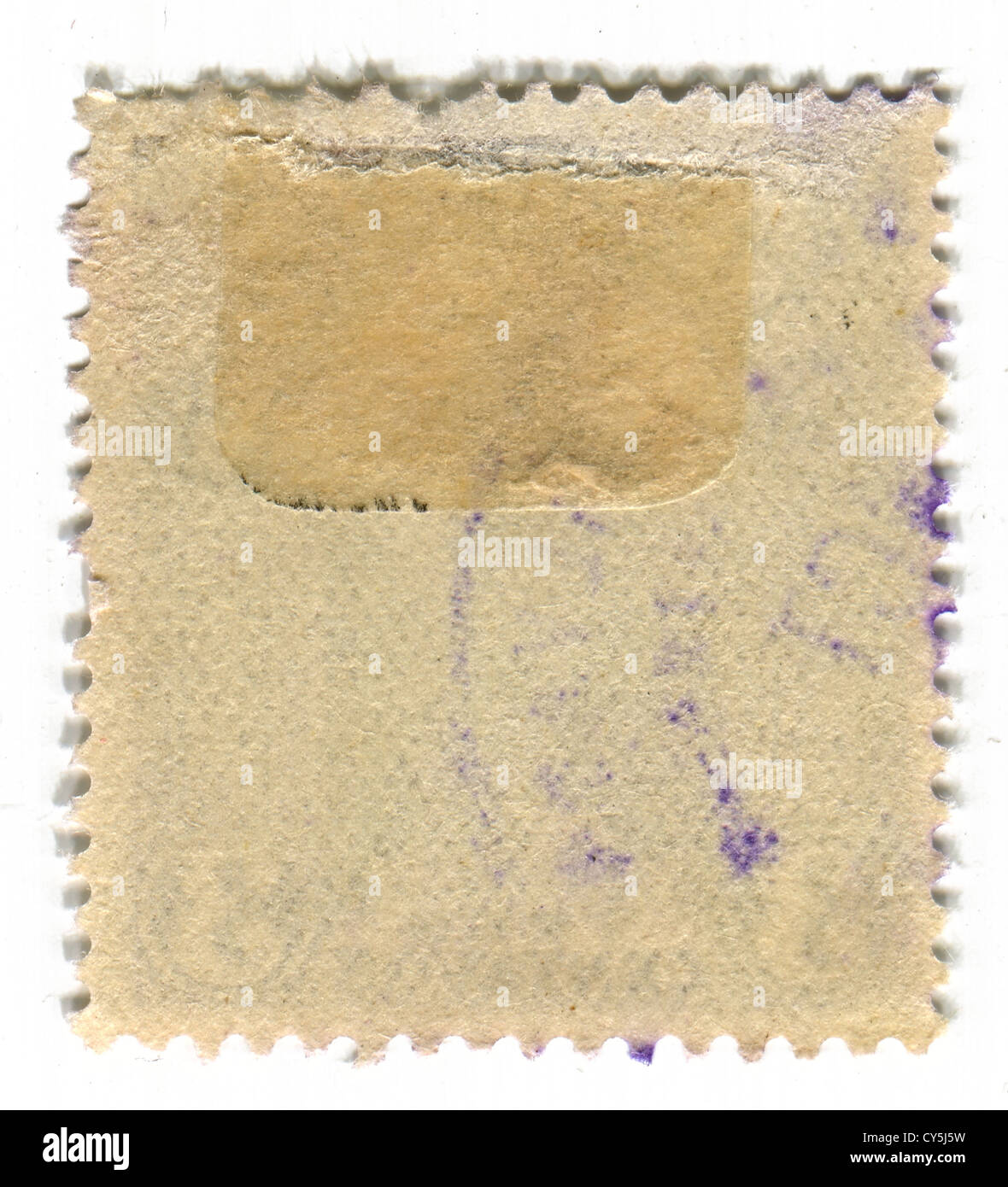 The reverse side of a postage stamp Stock Photo - Alamy