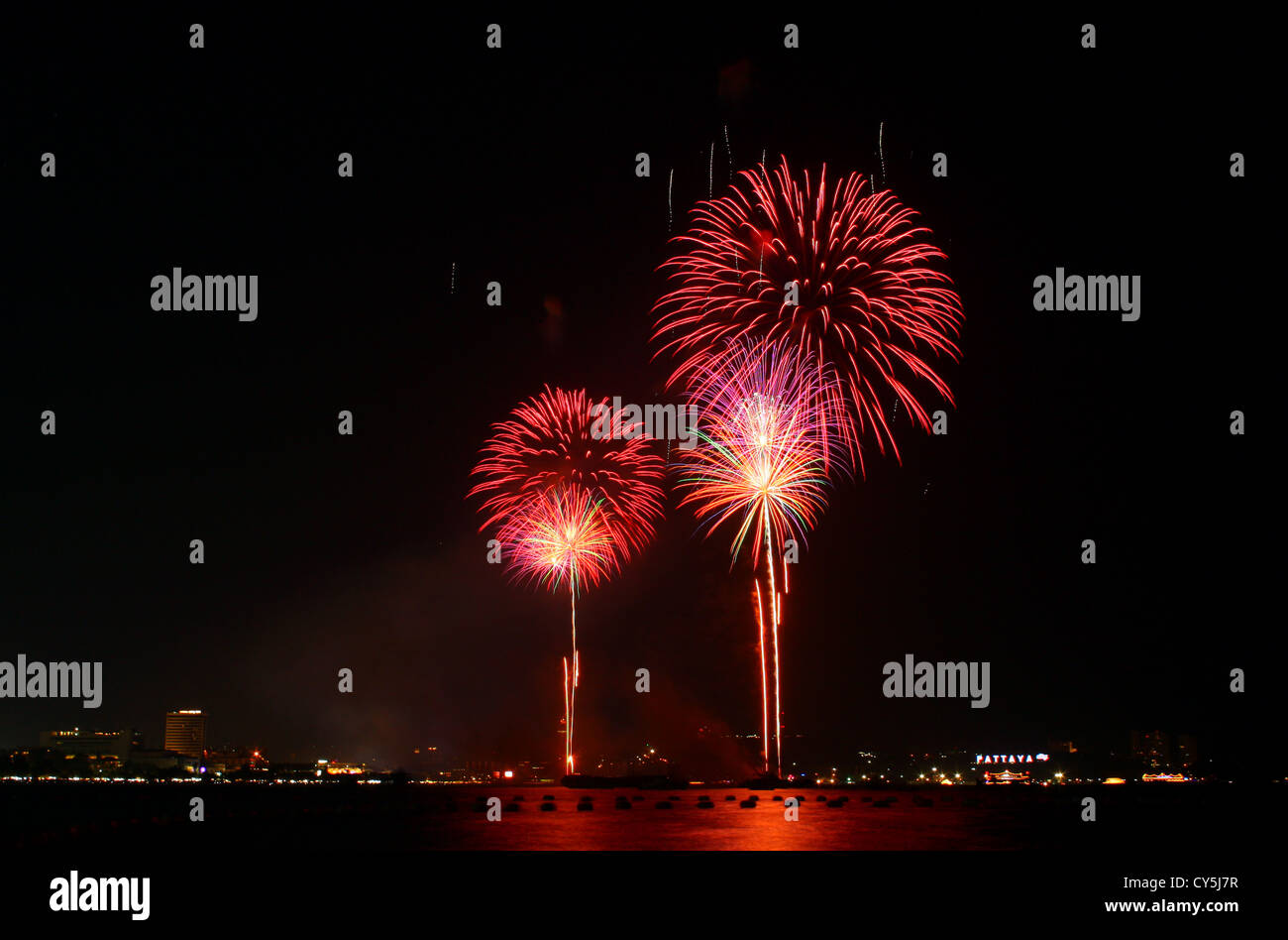 Firework at night Stock Photo - Alamy