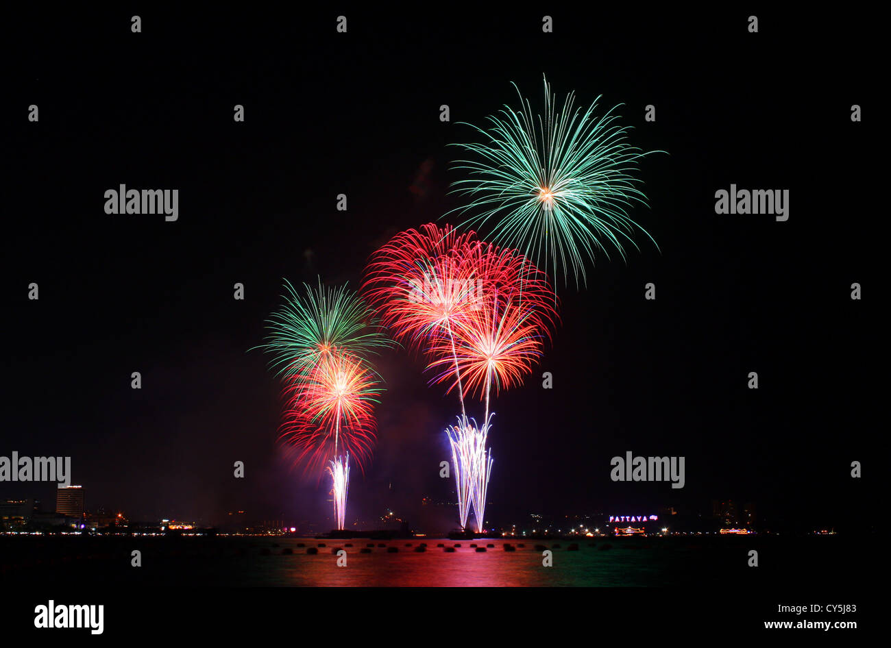 Firework at night Stock Photo - Alamy