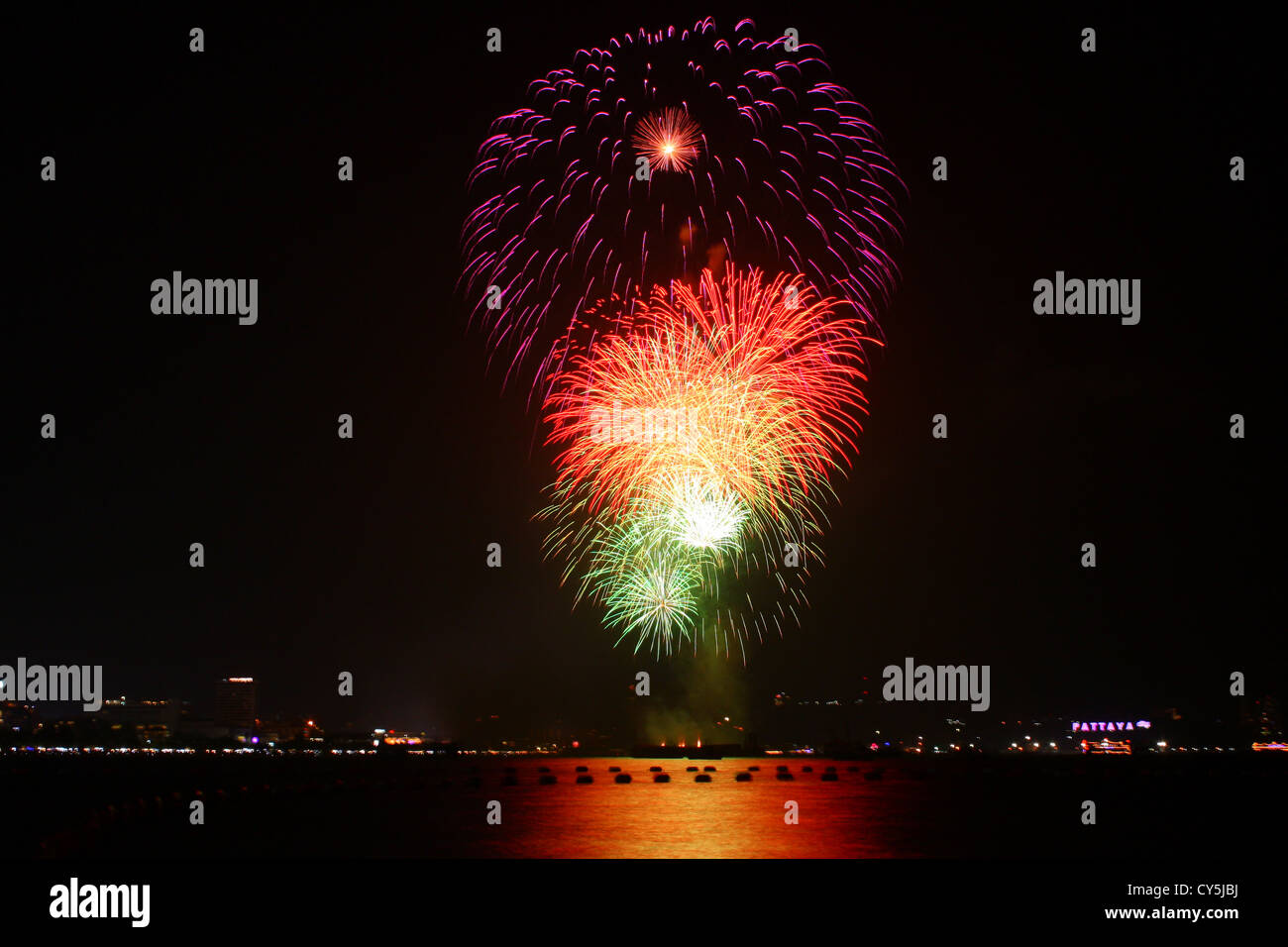 Firework at night Stock Photo - Alamy