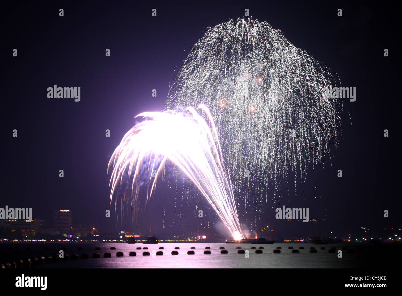 Firework at night Stock Photo - Alamy
