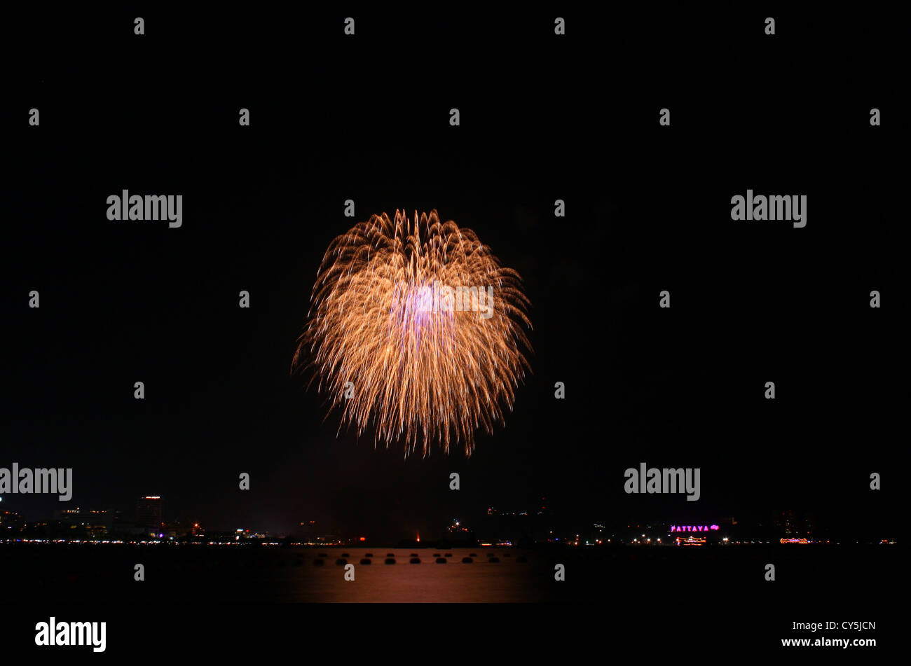 Firework at night Stock Photo - Alamy
