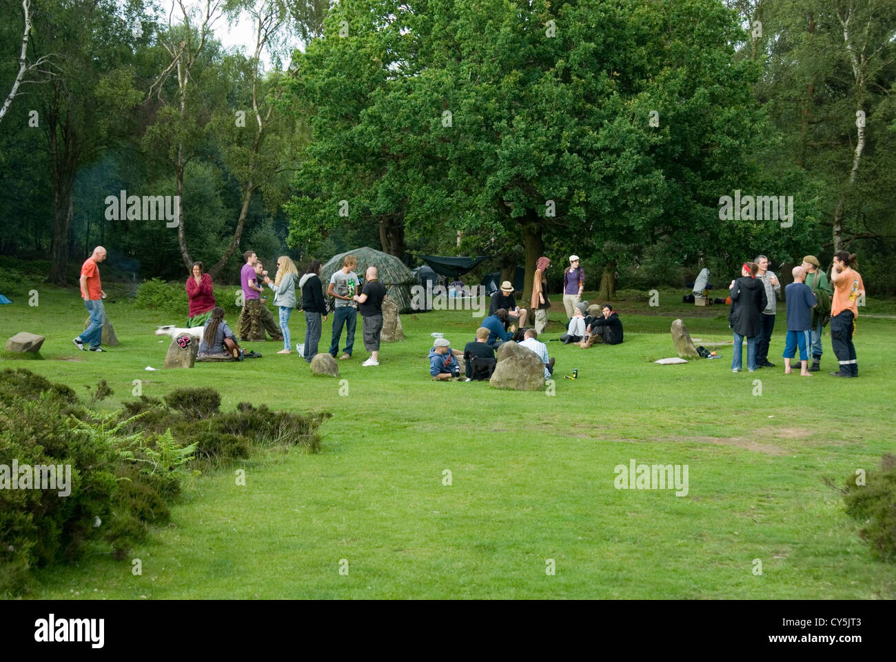 Crowds Begin to Gather to Celebrate the Summer Solstice at Nine Ladies ...