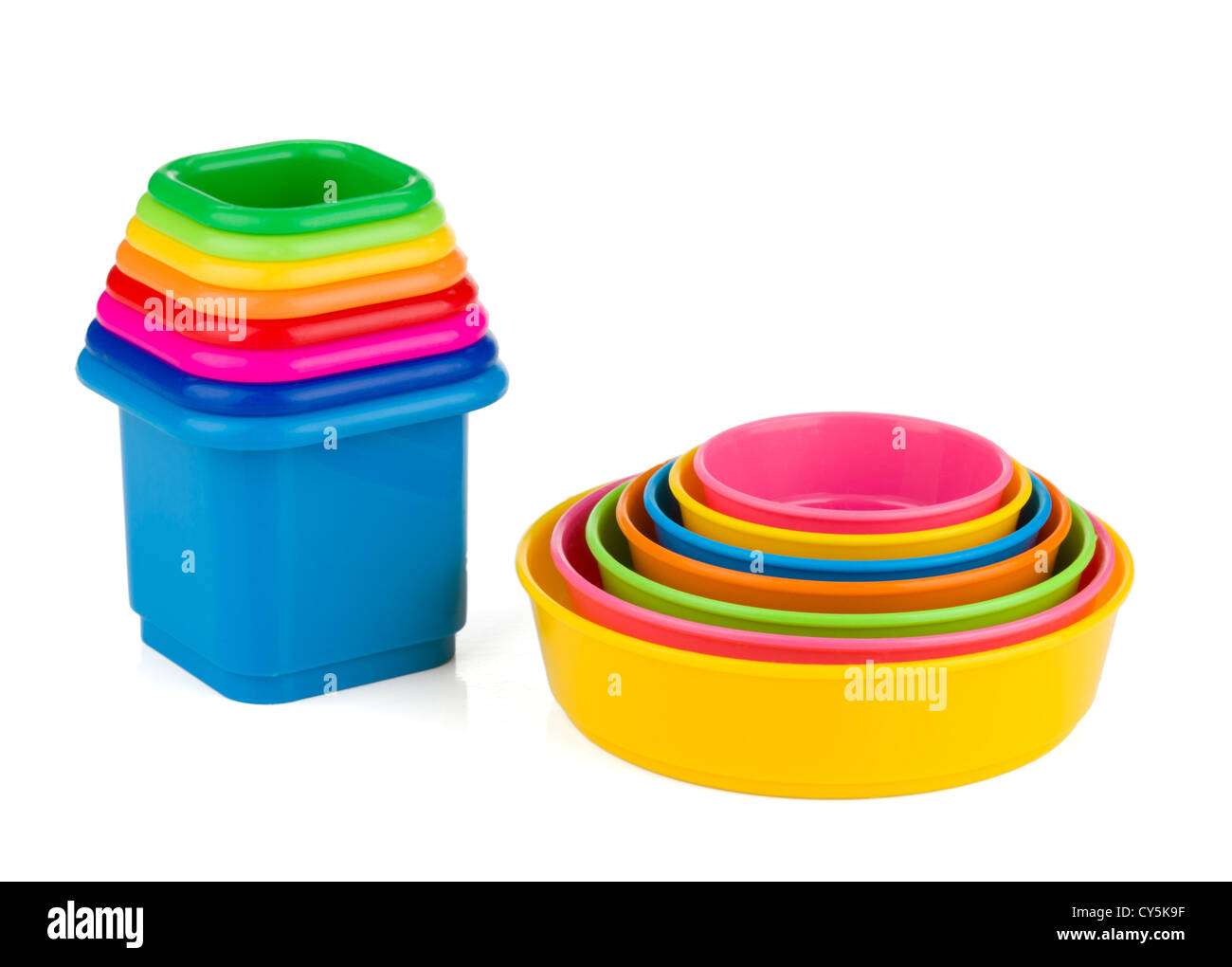 Pyramid toys. Isolated on white background Stock Photo - Alamy