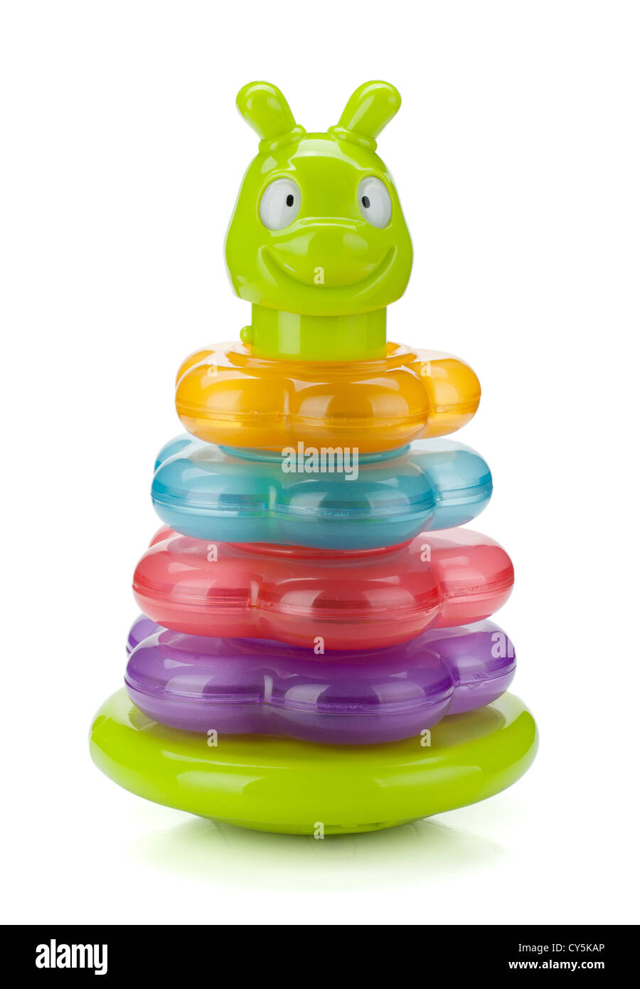 Plastic toy pyramid. Isolated on white background Stock Photo - Alamy