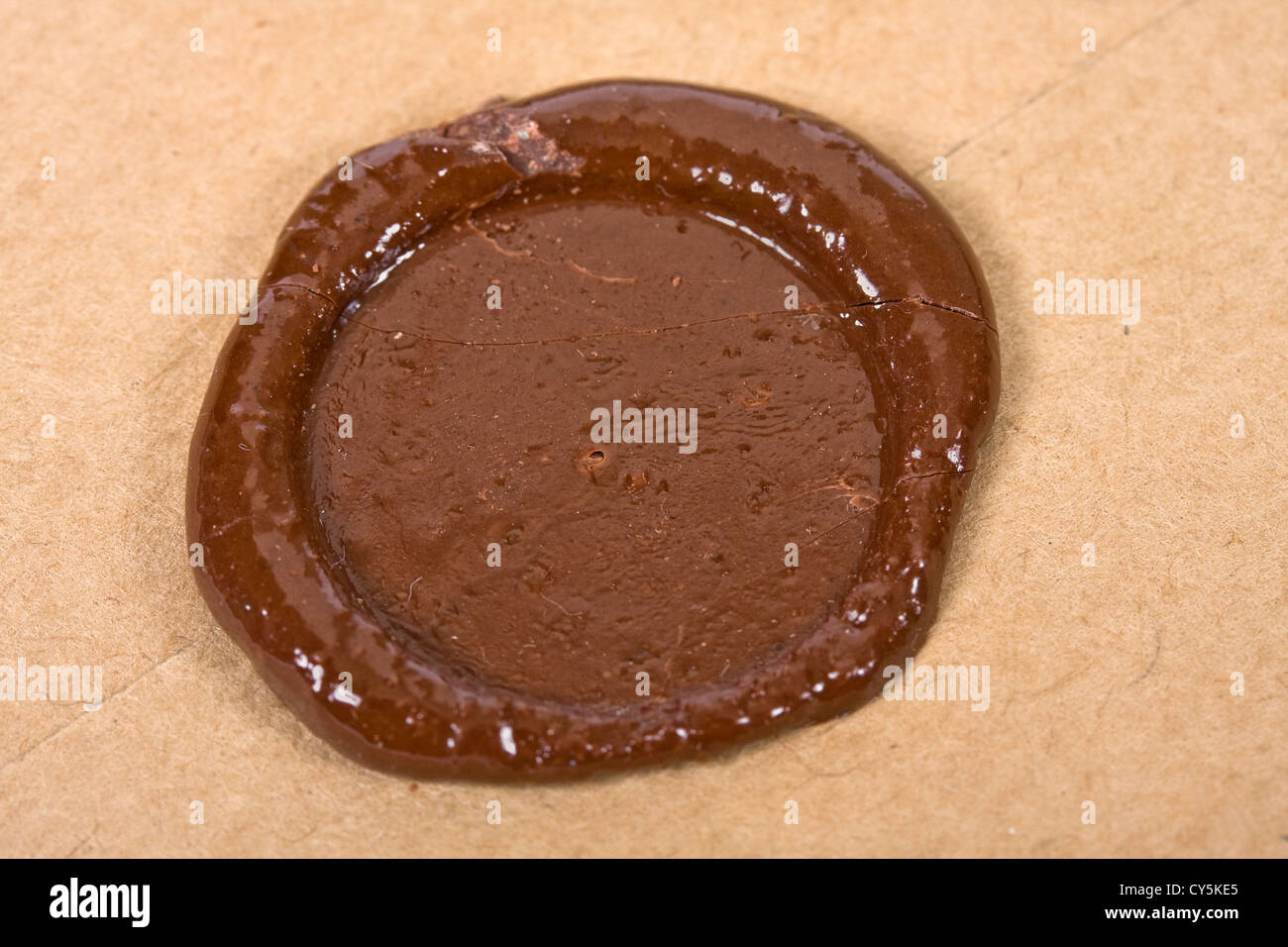 Empty sealing wax stamp Stock Photo - Alamy