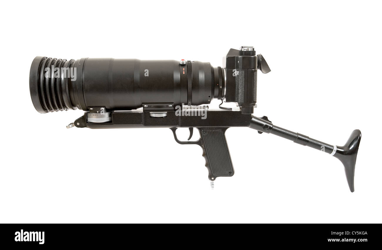 Russian SLR analog camera on white background Stock Photo - Alamy