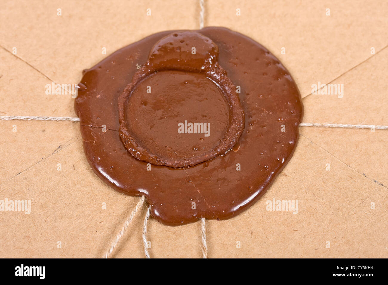 Empty sealing wax stamp Stock Photo - Alamy