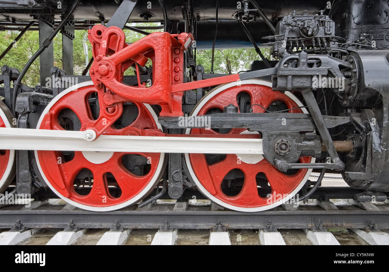 Old steam locomotive wheels hi-res stock photography and images - Alamy