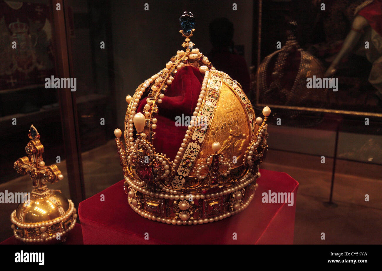 The Imperial Crown of Austria on display in the Imperial Treasury, part ...