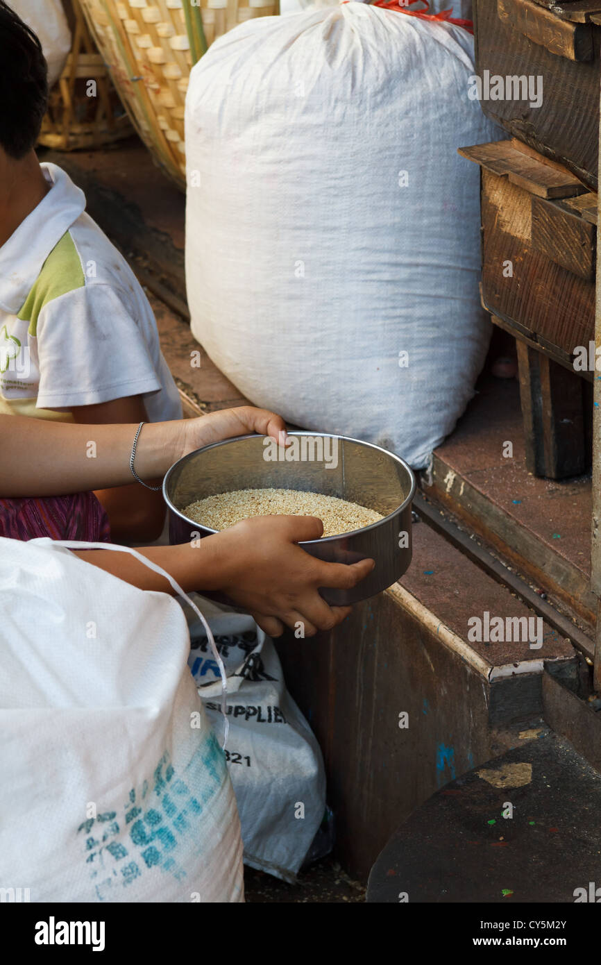 Rice Bowl in Rangoon, Myanmar Stock Photo - Alamy