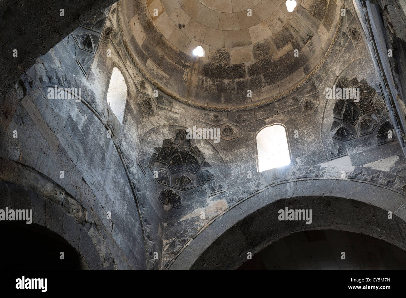 interior of covered hall, Sultan Han near Aksaray, Turkey Stock Photo ...