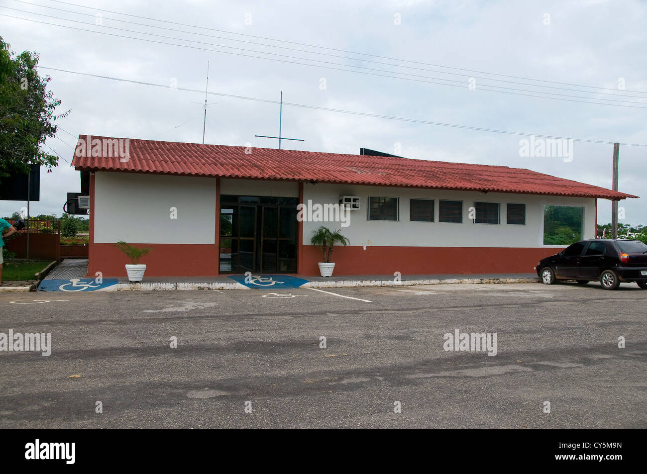 The Barcelos Brazil airport lies on the Rio Negro in the middle of the ...