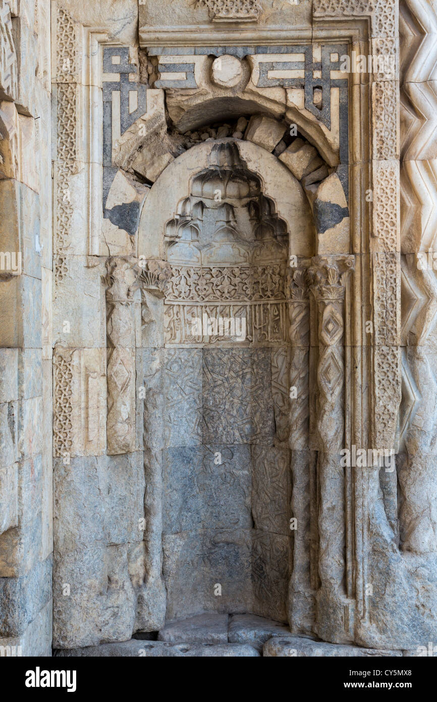 detail of side niche on main entrance portal, Sultan Han near Aksaray ...