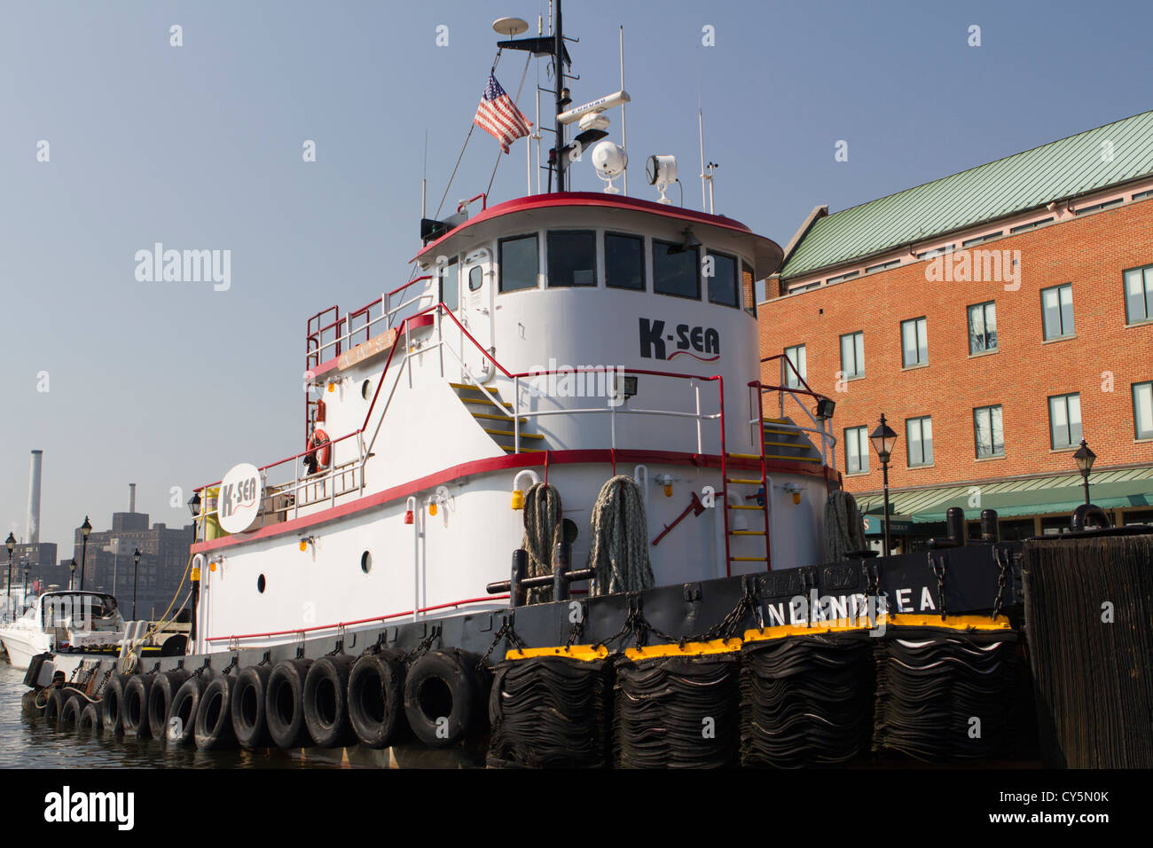 tugboat docked at Fells Point in Baltimore's Inner Harbor Baltimore ...