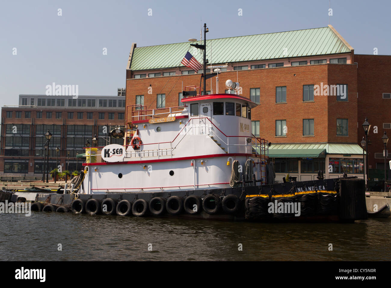 tugboat docked at Fells Point in Baltimore's Inner Harbor Baltimore ...