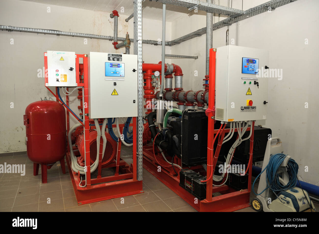 Backup generator and air compressor Stock Photo - Alamy