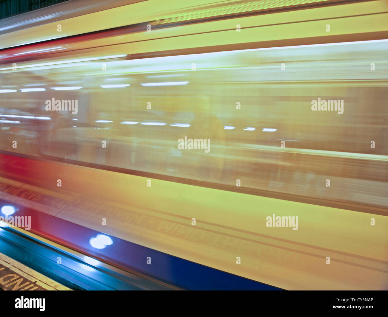 New Metropolitan Line train in transit at Finchley Road Station, London ...