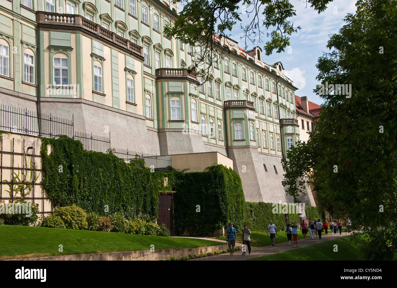 Rampart Garden along the back of the Prague Castle Stock Photo - Alamy