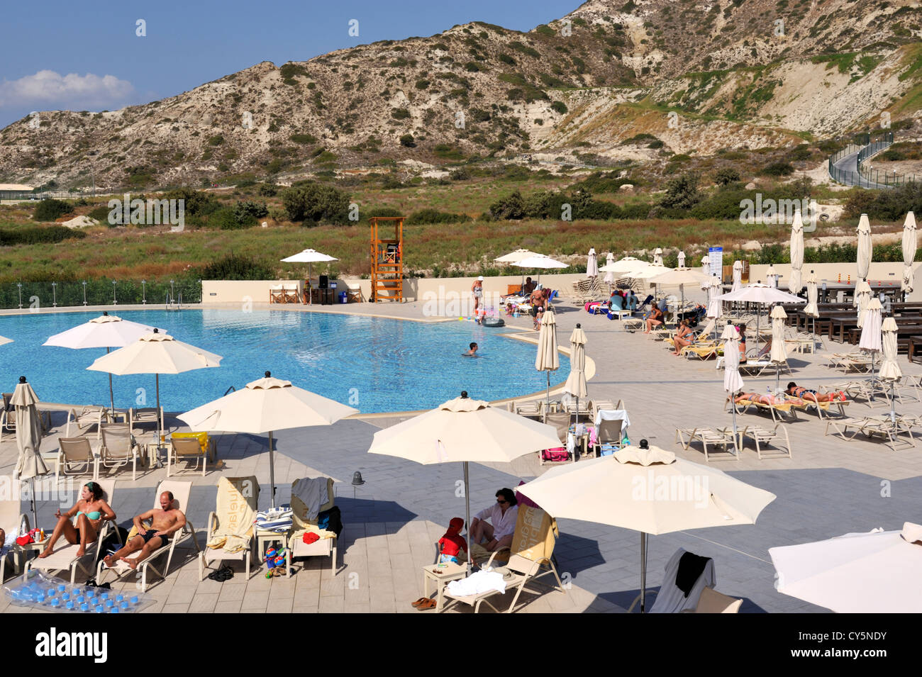 Swimming pool at resort Kos, Greece Stock Photo - Alamy