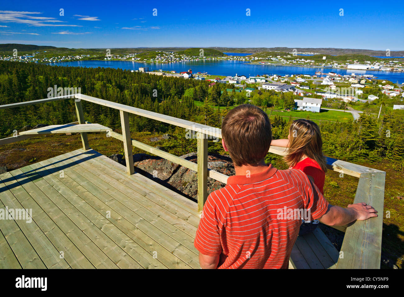 Couple overlooking St. Anthony, Newfoundland, Canada Stock Photo - Alamy