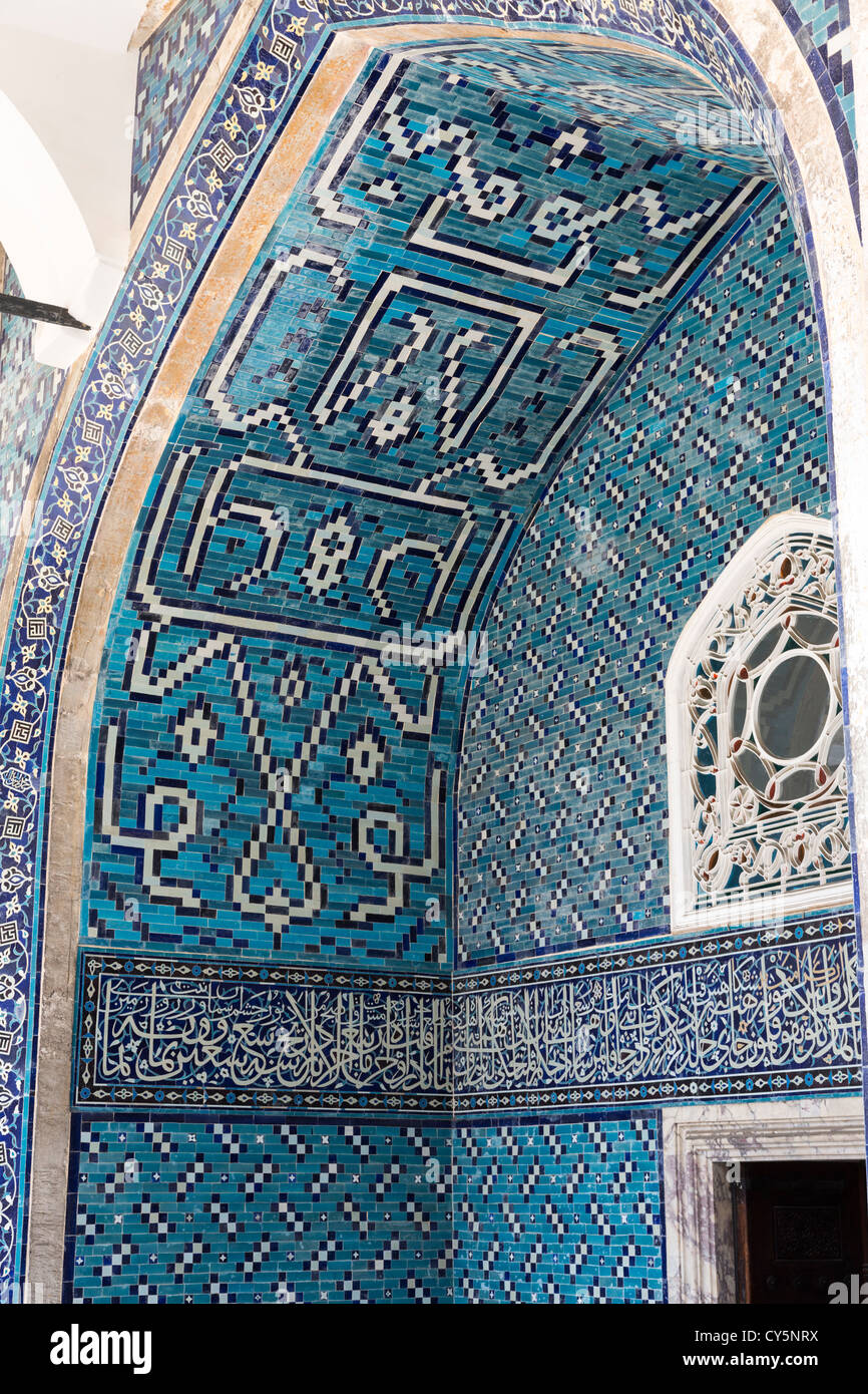 detail of tile mosaic, Tiled Kiosk (Turkish: Çinili Köşk) pavilion ...