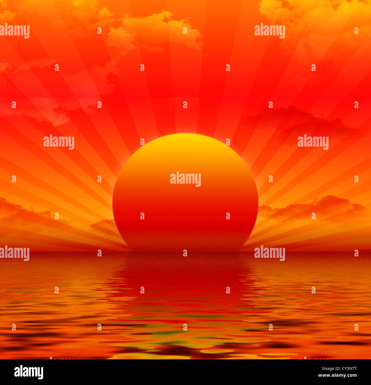 Red Sunset background Stock Photo - Alamy