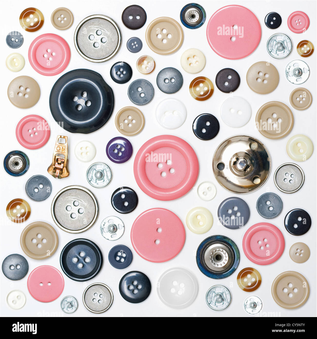 Various sewing button background Stock Photo - Alamy