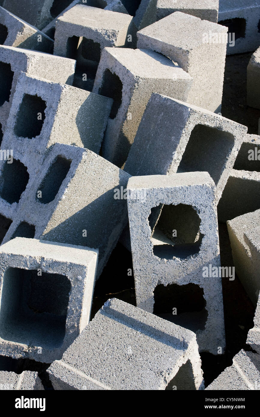 Cement bricks background Stock Photo - Alamy
