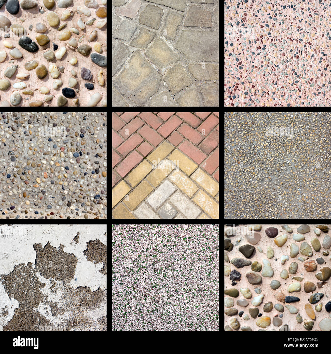 Stone texture collage background Stock Photo - Alamy