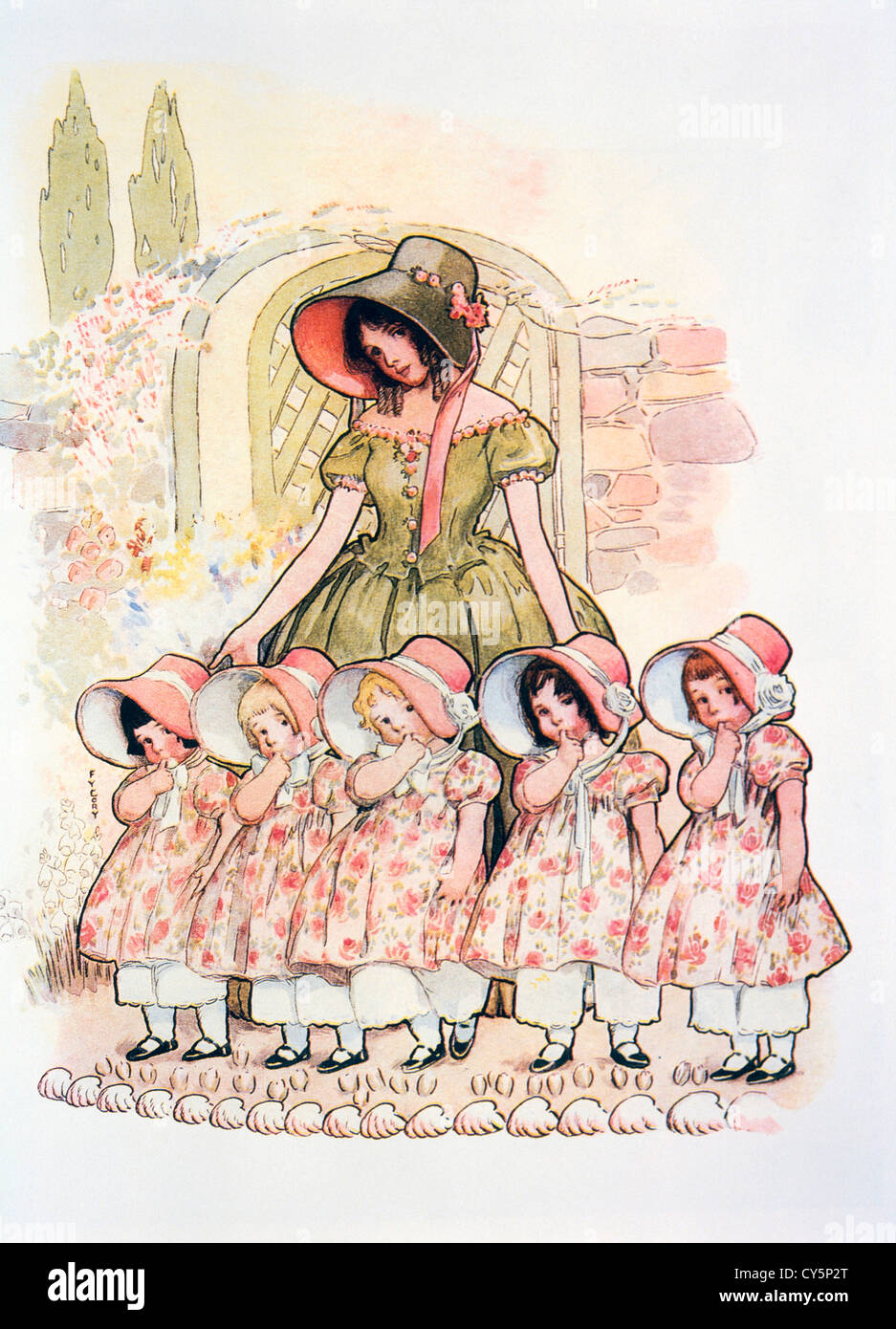 Mary quite contrary illustration hi-res stock photography and images ...