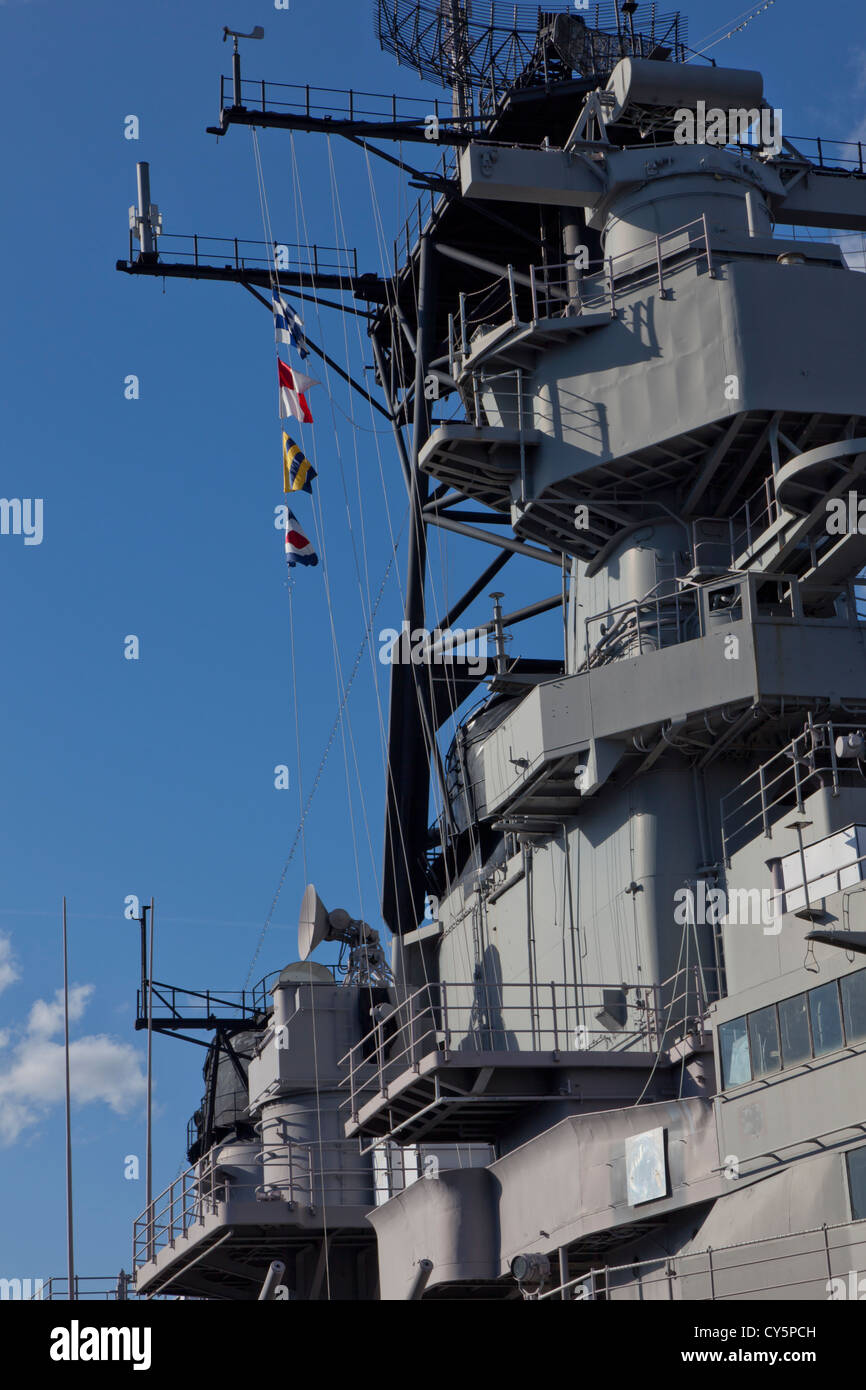 US Navy battleship USS Wisconsin docked at the Nauticus in Norfolk ...
