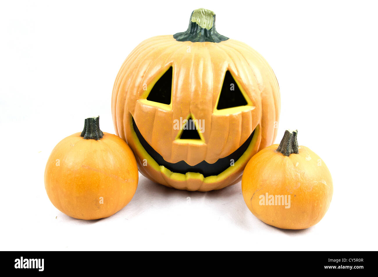 Three carved pumpkins hi-res stock photography and images - Alamy
