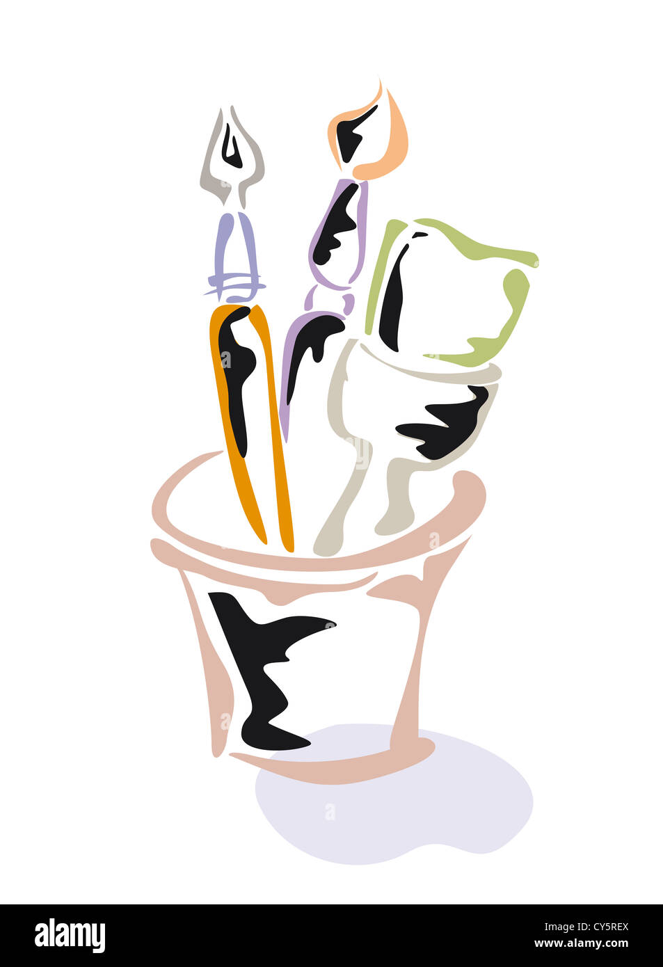 Contour brushes Cut Out Stock Images & Pictures - Alamy