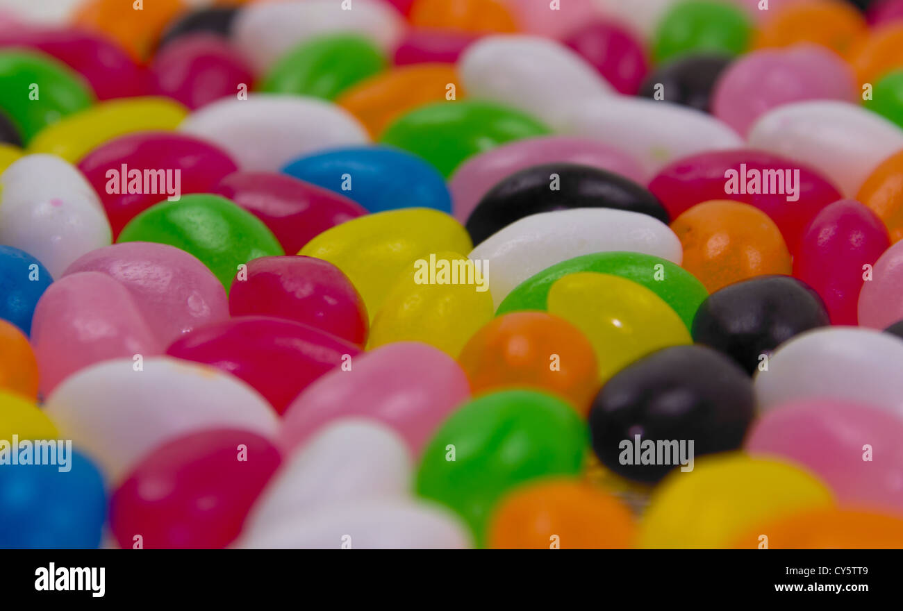 Abstract background of colorful jelly beans Stock Photo - Alamy