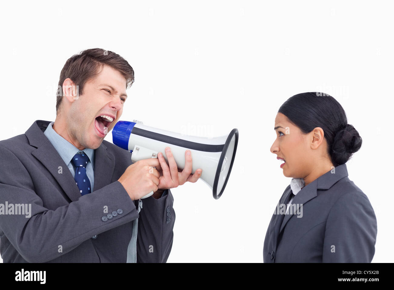Black business woman yelling worker hi-res stock photography and images ...