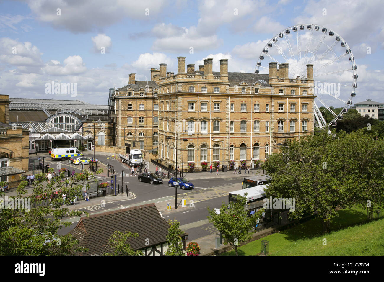 The Royal York Hotel and the York Wheel next to the railway station ...