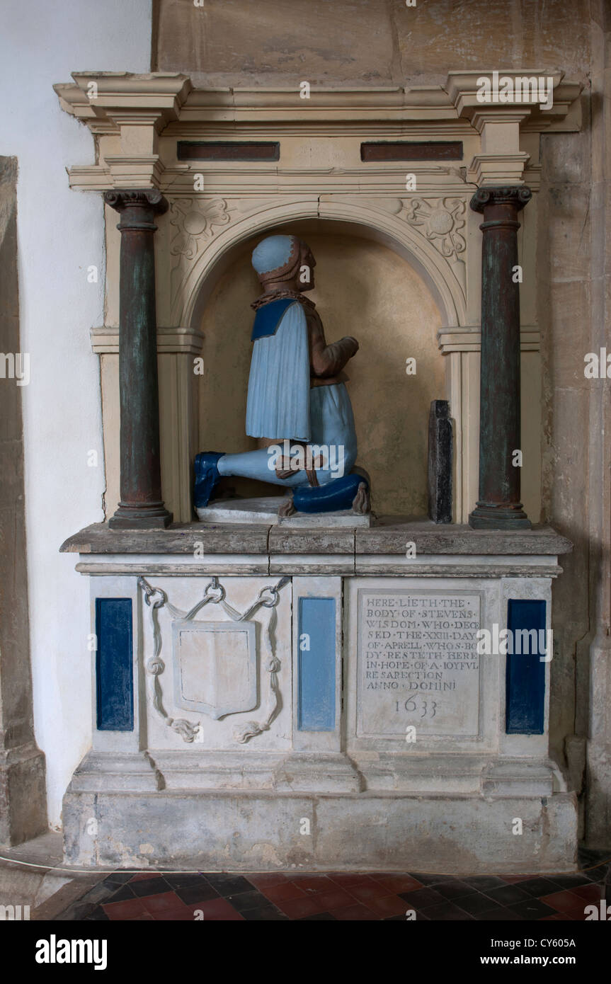 Stevens Wisdom monument, St. Kenelm`s Church, Enstone, Oxfordshire, UK ...