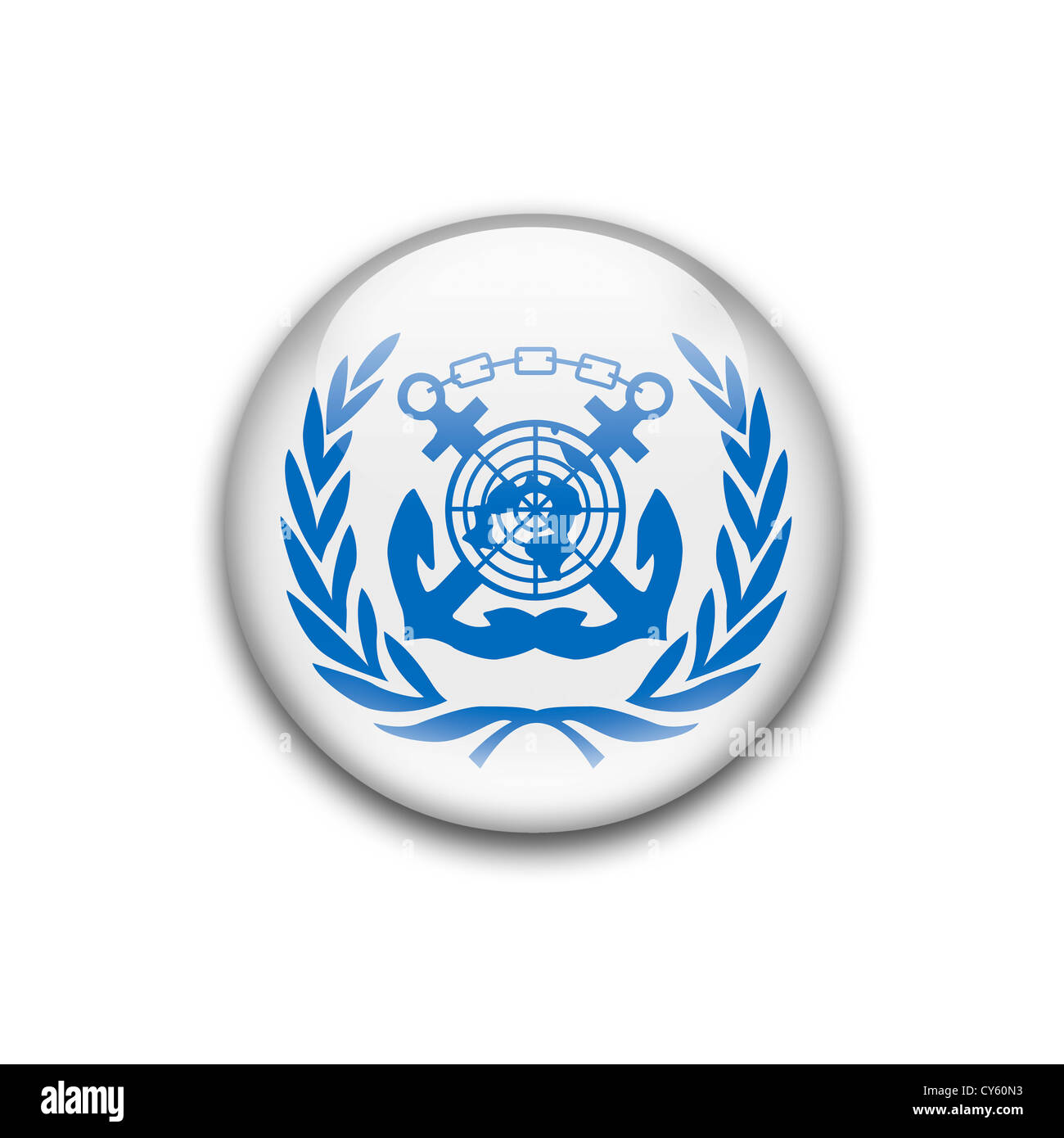 IMO - International Maritime Organization logo symbol flag Stock Photo ...