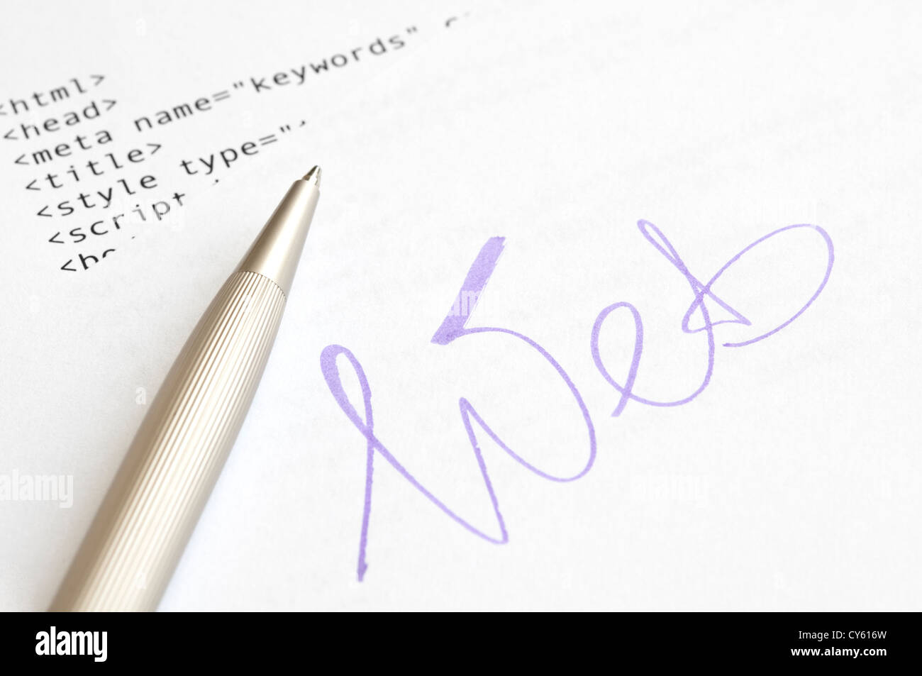 Html webpage hi-res stock photography and images - Alamy