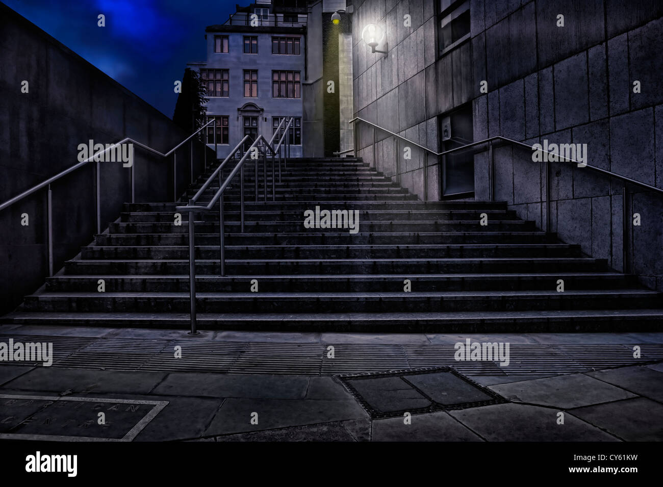 atmospheric staircase buildings in city of london Stock Photo - Alamy