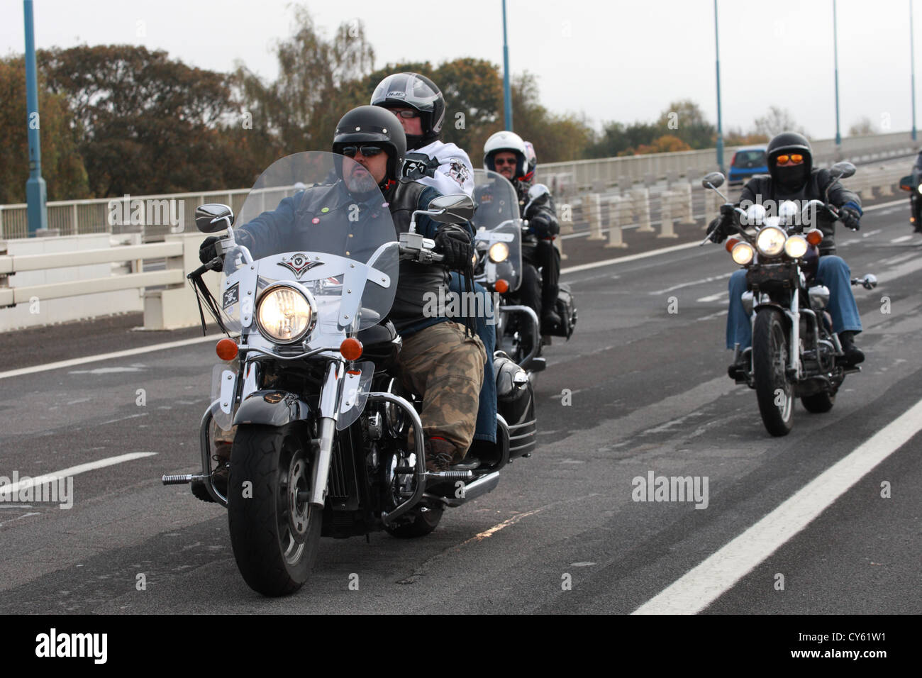 The annual motorcycle gathering that is "Hoggin the Bridge". Bikers ...