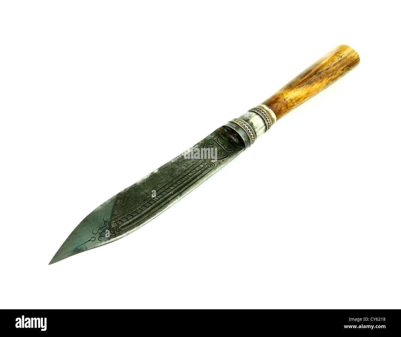 Thai traditional knife on white background Stock Photo - Alamy