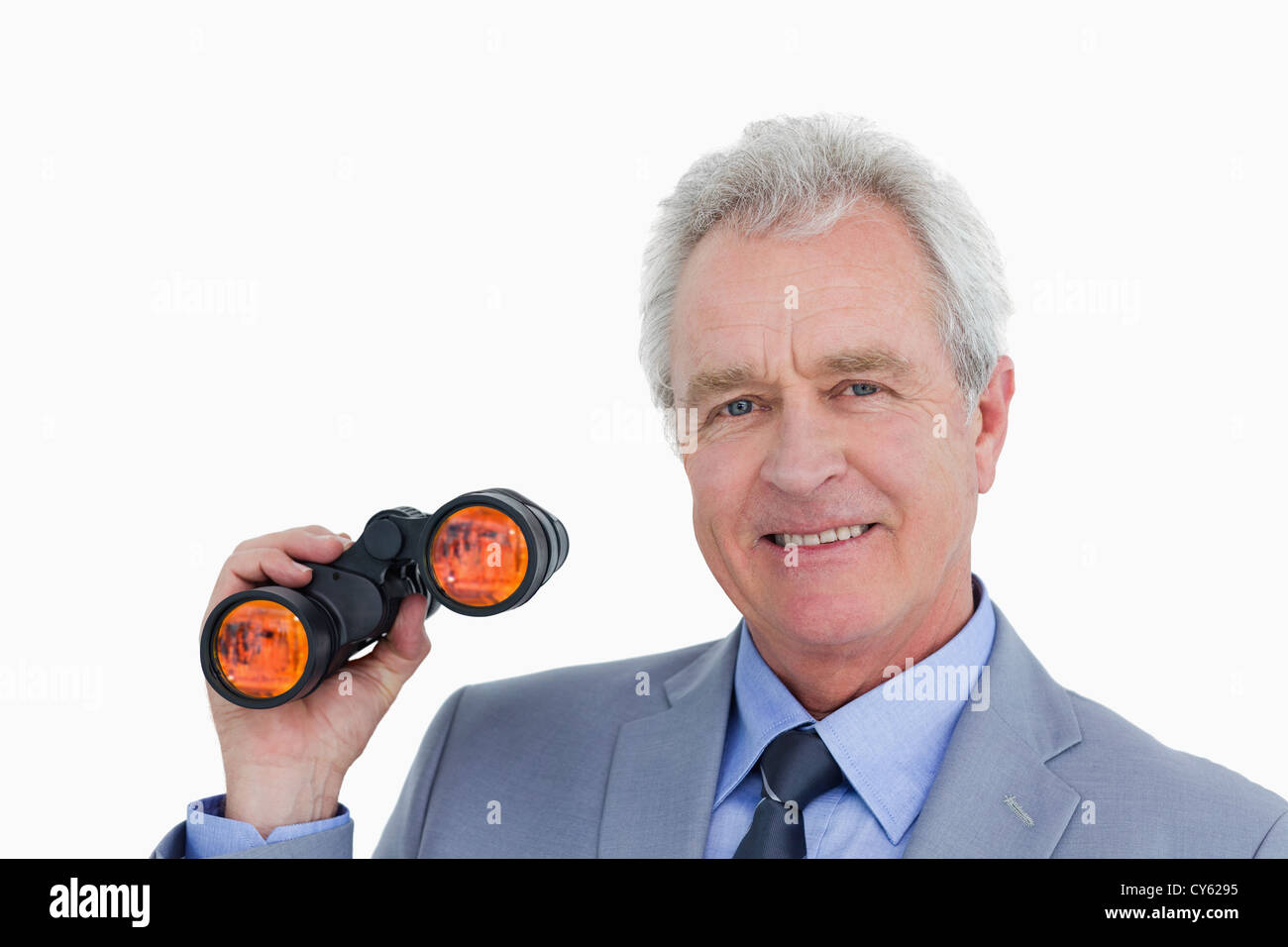 Smiling mature tradesman spy glass hi-res stock photography and images ...