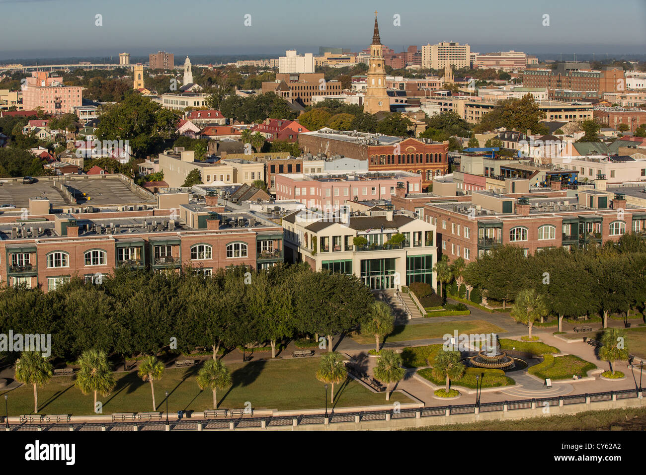 Aerial view of Charleston, South Carolina Stock Photo - Alamy