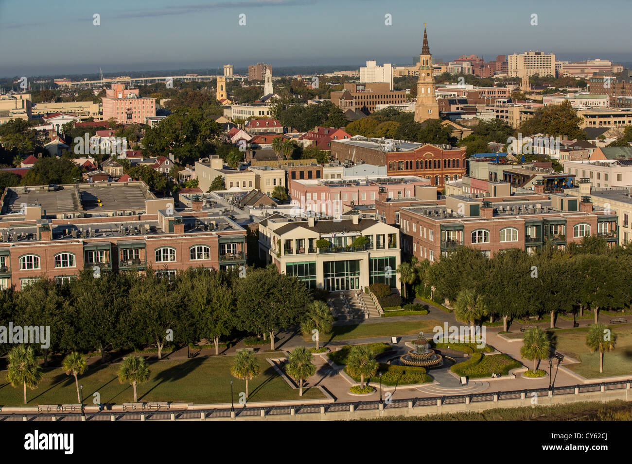 Aerial view of Charleston, South Carolina Stock Photo - Alamy