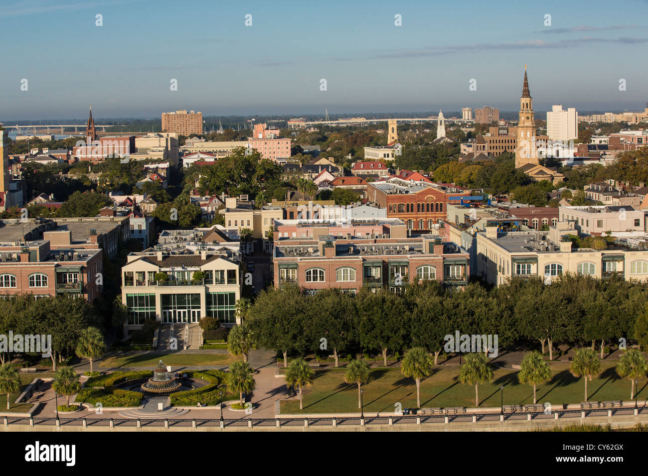 Aerial view of Charleston, South Carolina Stock Photo - Alamy
